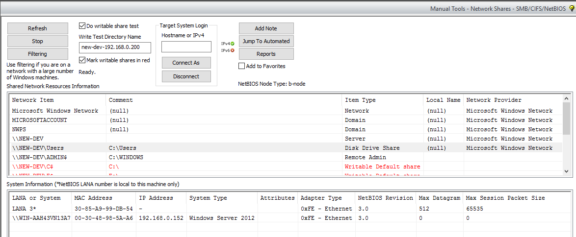 Network Shares-SMB Tool Network Shares-SMB Tool